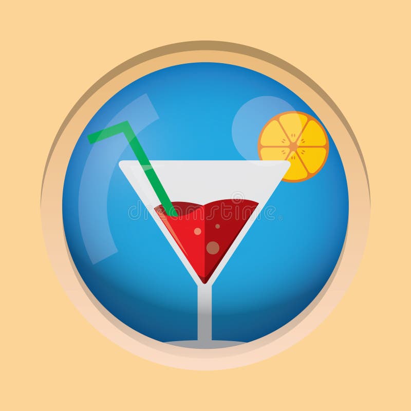 Drink Button. Vector Illustration Decorative Design Stock Vector ...