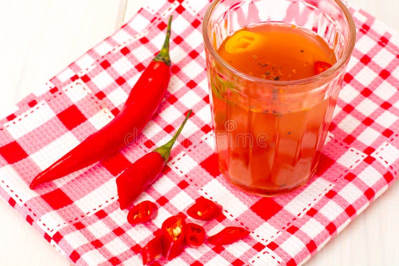 Drink with chilli stock photo. Image of heat, food, bubble - 83261698