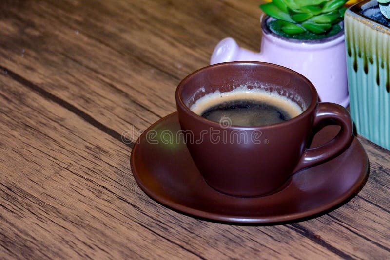 Drink Coffee To Refresh the Body. Stock Image - Image of work ...