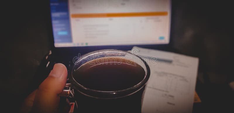 Drink Expresso in the Night Stock Image - Image of expresso, work ...