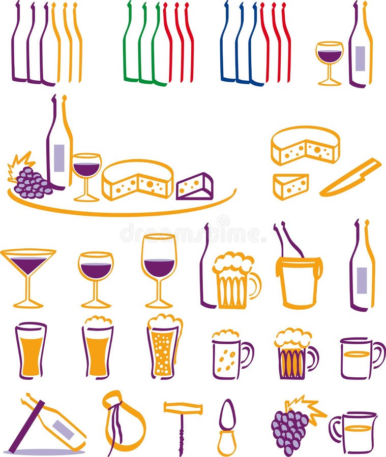 Drink stack stock vector. Illustration of brandy, label - 23639218