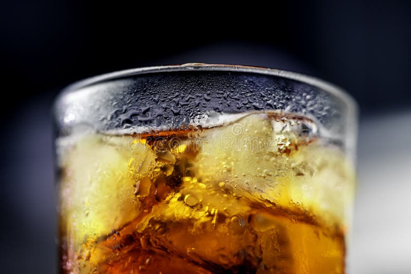 Drink Glass in the Bar in the Dim Atmosphere Stock Image - Image of ...