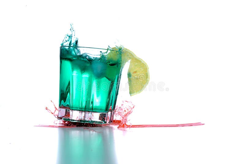 Drink Glass with Cocktail Spills Stock Image - Image of alcohol, spill ...
