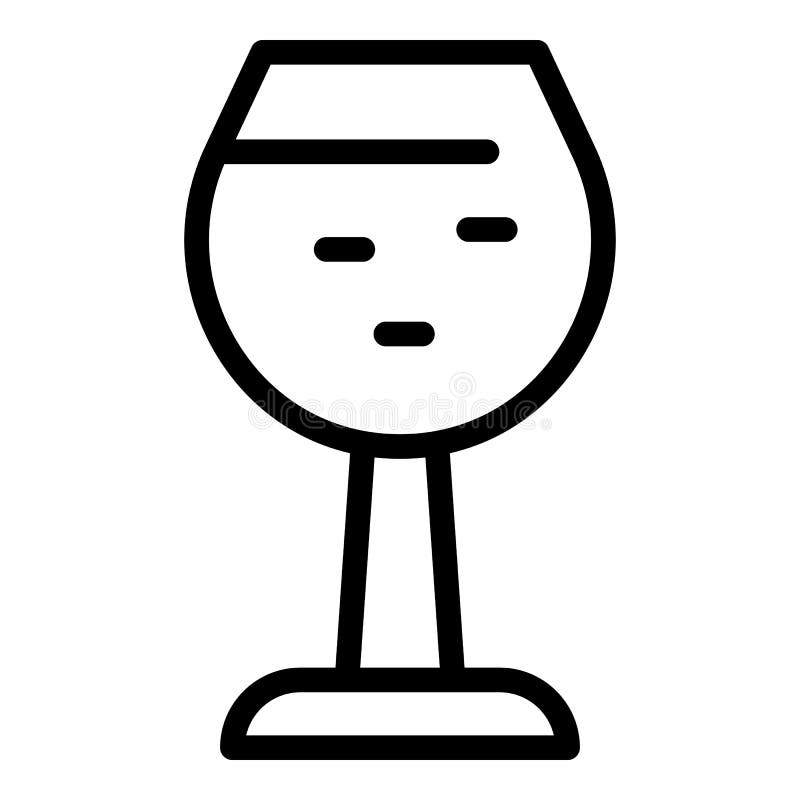 Drink Glass Icon, Outline Style Stock Vector - Illustration of line ...