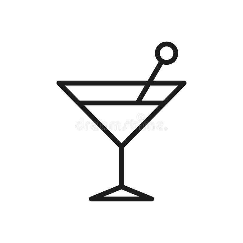 Drink Glass Icon. Simple Linear Vector Illustration Stock Vector ...