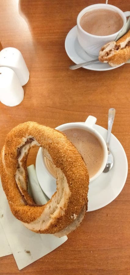 Drink Hot Chocolate and Eat a Simit Bread Which is Better Known As the ...