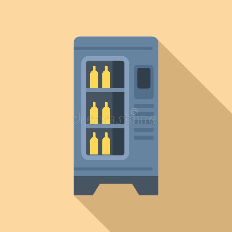 Drink Machine Icon Flat Vector. Bottle Portable Drink Stock ...