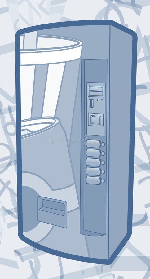 Drink machine stock vector. Illustration of drawing, button - 25072038