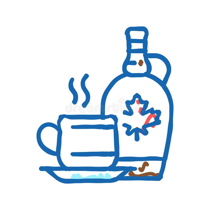 Drink with Maple Syrup Icon Doodle Illustration Stock Vector ...