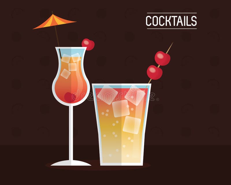 Drink Menu Cocktail Restaurant Bar Design Stock Vector - Illustration ...