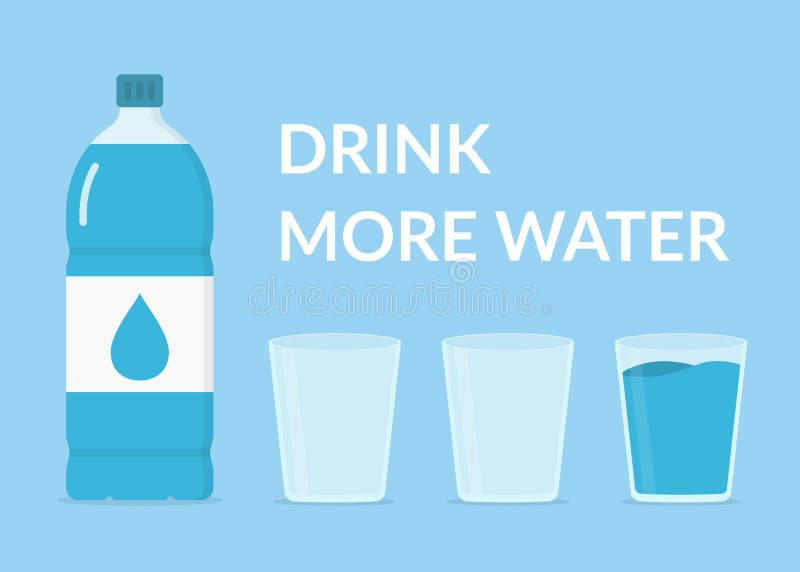 Drink More Water Concept stock vector. Illustration of water - 266500818