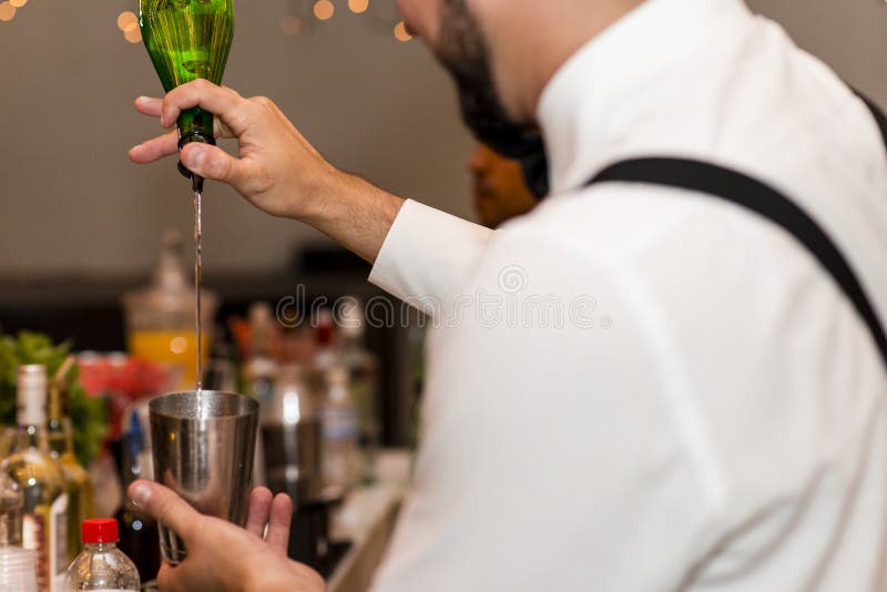 Drink Preparation at Bar for Event Stock Photo - Image of occupation ...