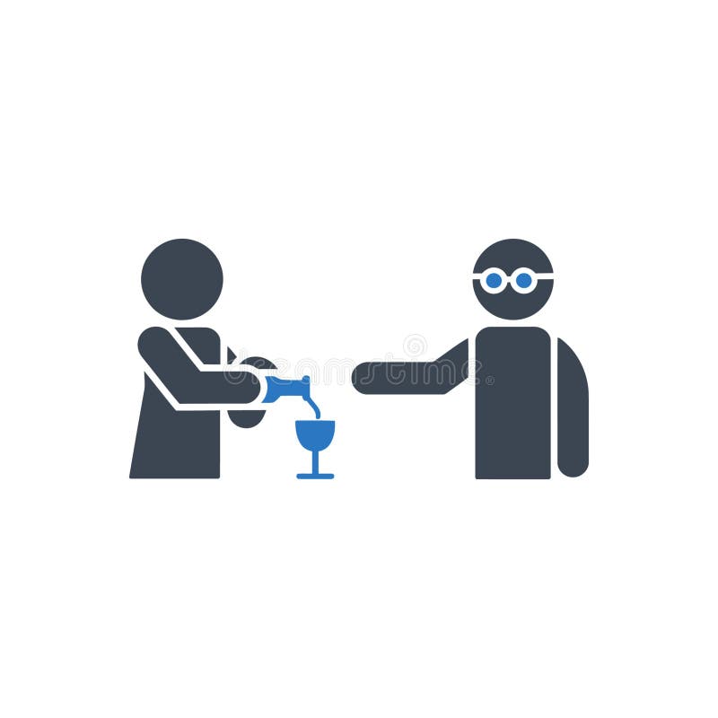 Drink Serving Hospitality Icon Stock Vector - Illustration of icon ...