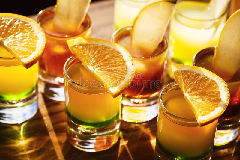 Drink shots with fruits stock image. Image of pear, cocktail - 66777893