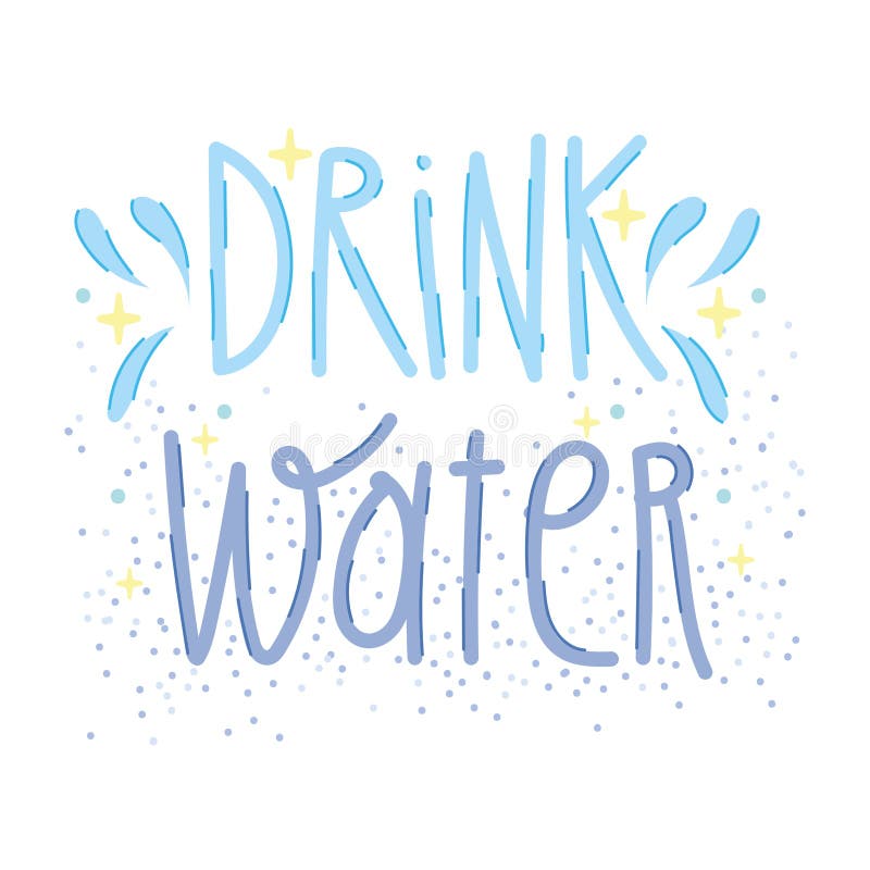 Drink water concept stock vector. Illustration of hydration - 220879681
