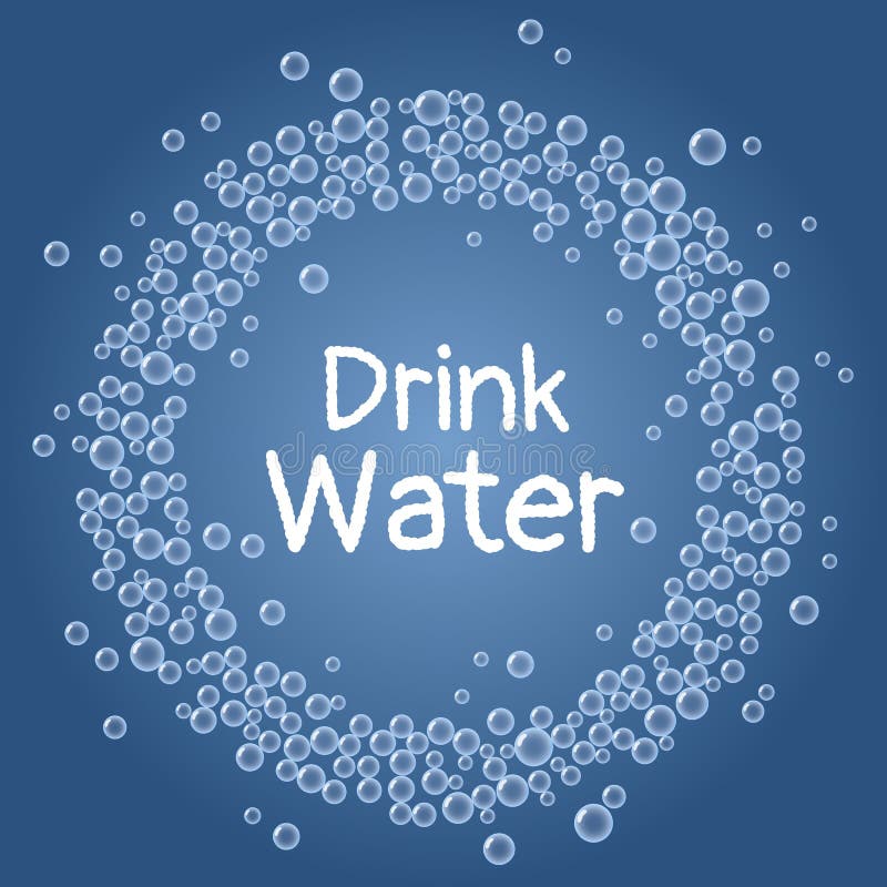 Stay Hydrated Poster With Orange Hand Drawn Text And Blue Glass Of ...