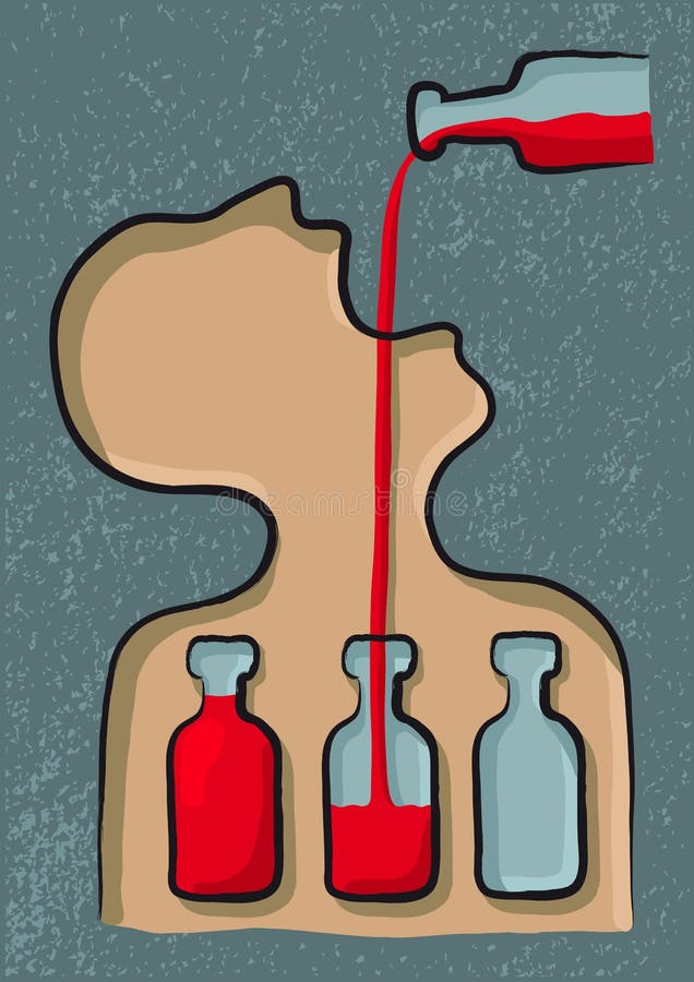 Drinking alcohol stock vector. Illustration of assimilate - 57325444