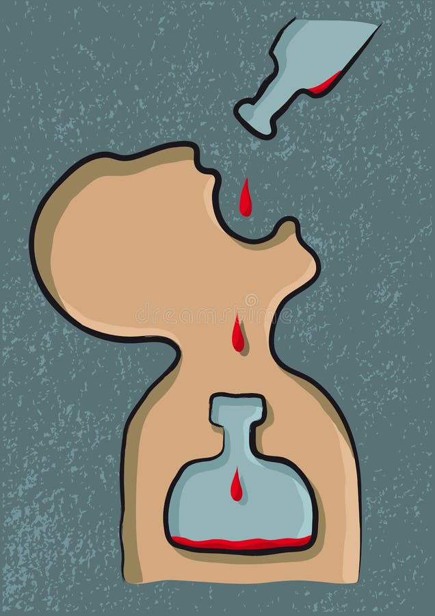 Drinking alcohol stock vector. Illustration of addiction - 57325910