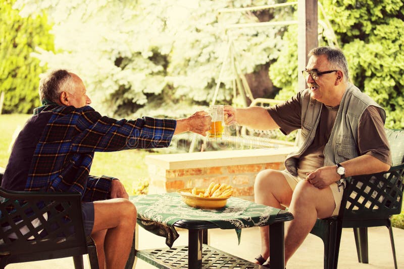 Drinking Beer in the Morning Stock Image - Image of together ...