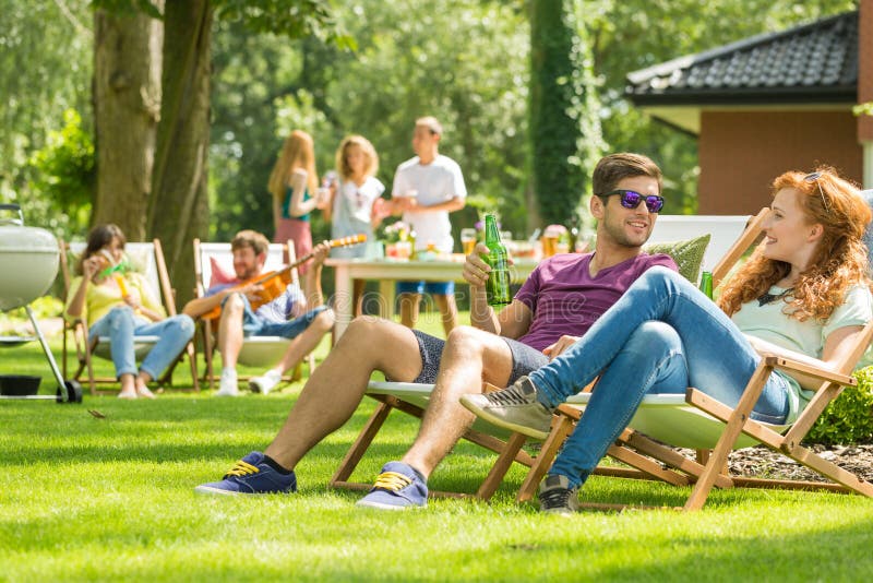 Drinking beer on a party stock image. Image of partying - 96088787
