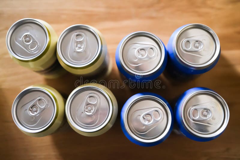 Drinking Cans stock image. Image of cans, lemonade, closed - 376277287