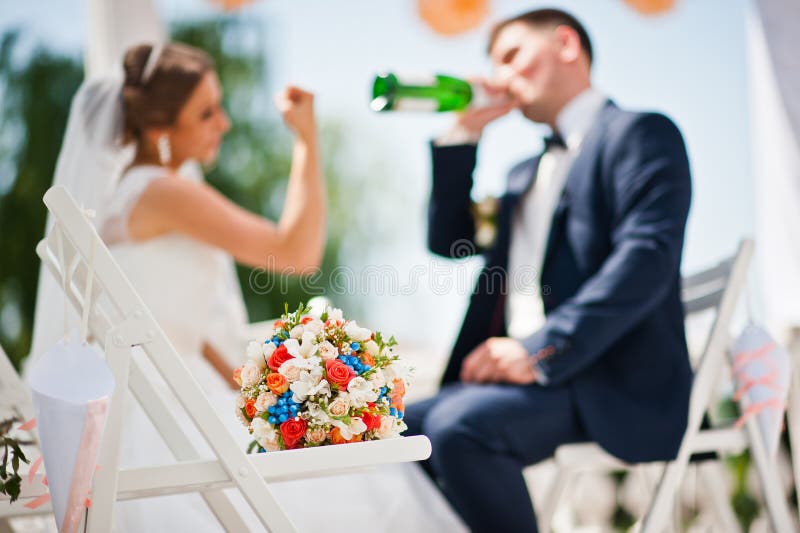 Drinking champagne groom stock photo. Image of gate, champagne - 61601620