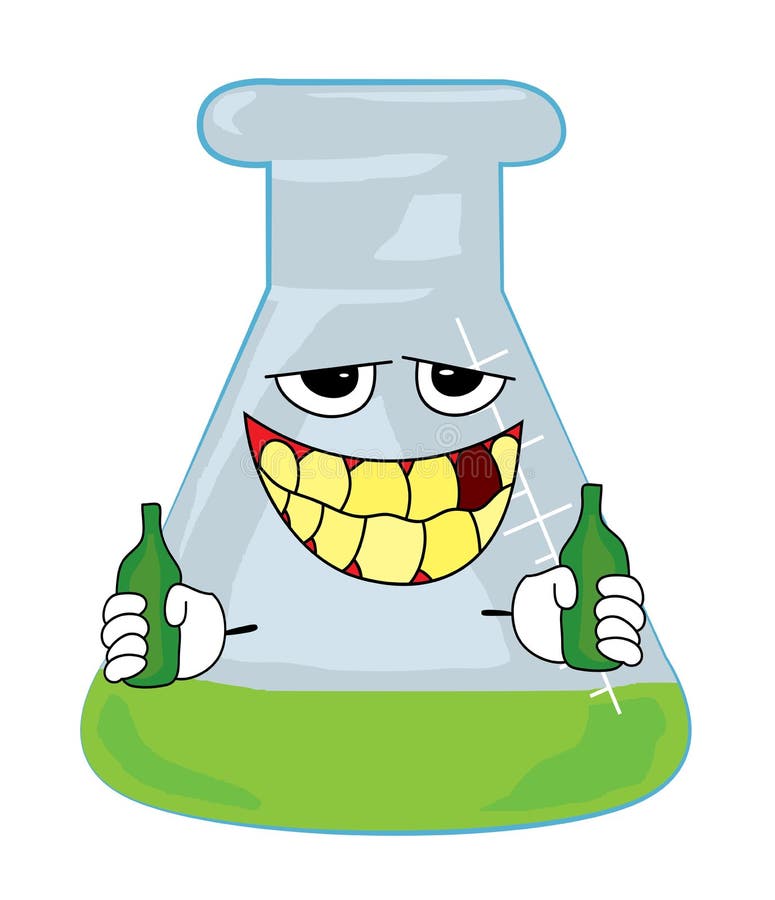 Chemical flask cartoon stock illustration. Illustration of flask - 44092496