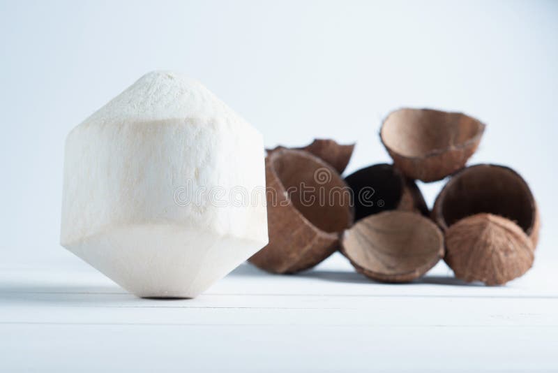 Coconut Split in Half stock image. Image of ripe, exotic - 17927381