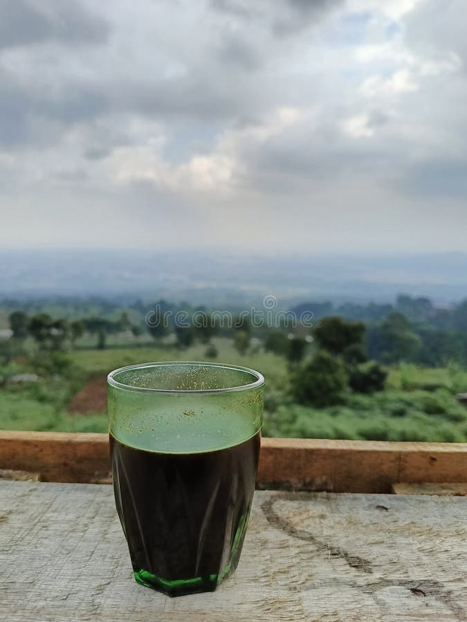 Drinking Coffee while Enjoying the Natural Panorama at Hambalang, Bogor ...