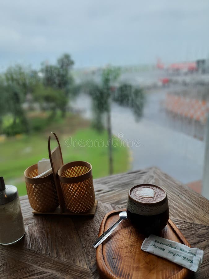 Drinking Coffee Waiting for the Flight Stock Image - Image of flight ...