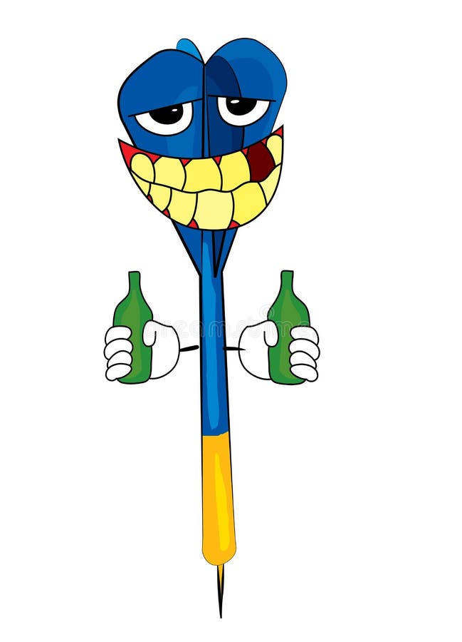 Darts arrow cartoon stock illustration. Illustration of game - 49290028