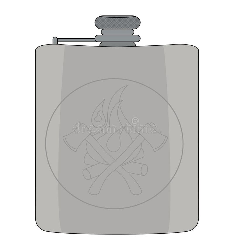 Drinking flask. Color stock vector. Illustration of flask - 59944317