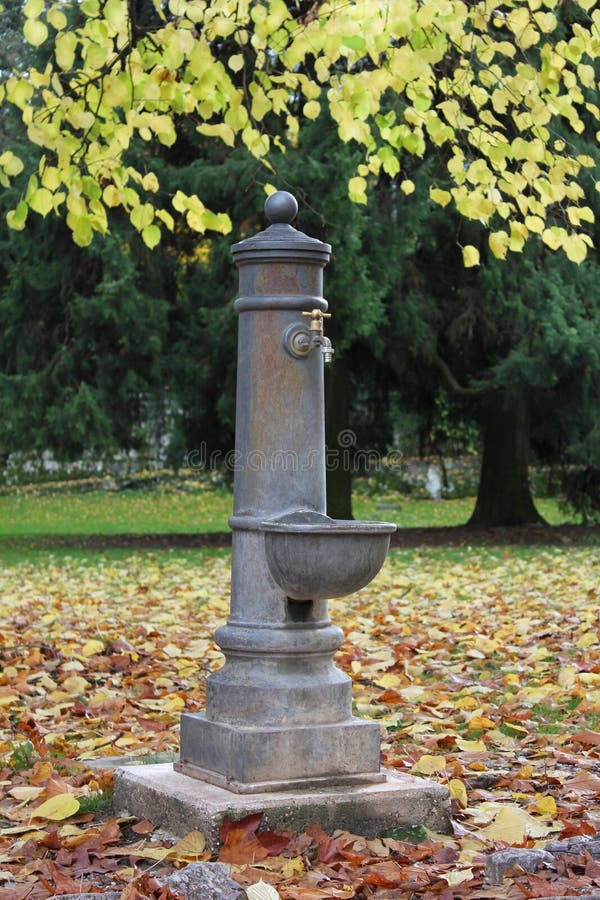 Drinking Fountain in the Park Stock Photo - Image of tree, base: 27756446