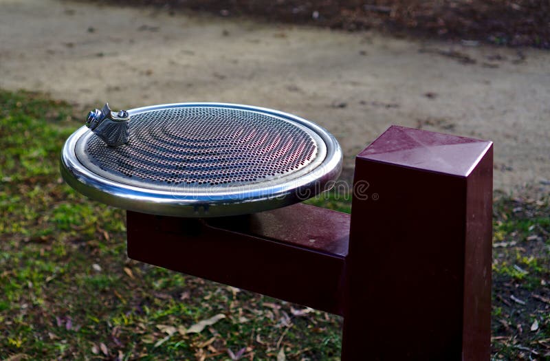 Drinking Fountain in Silver Platinum Color Stock Image - Image of ...