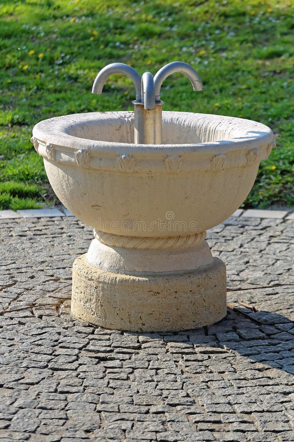 Drinking Fountain stock image. Image of pipe, stone - 102598047