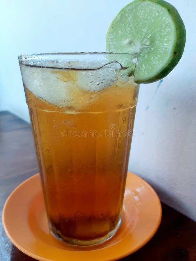 Drinking Fresh Iced Tea in Summer is really Delicious Stock Image ...