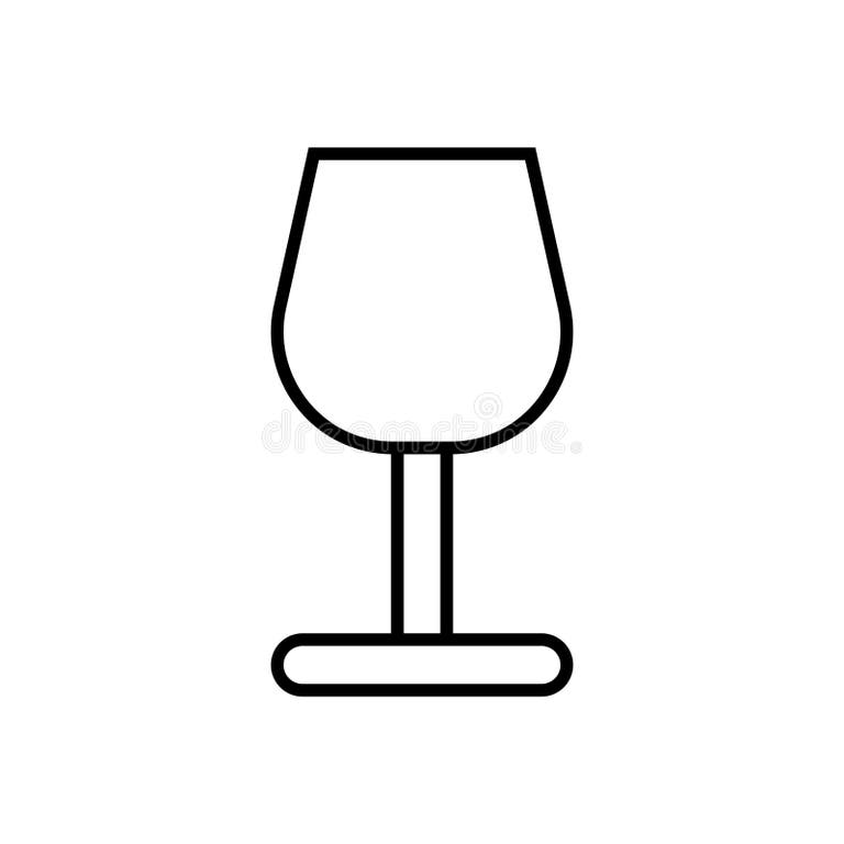 Drinking glass icon vector stock vector. Illustration of outline ...