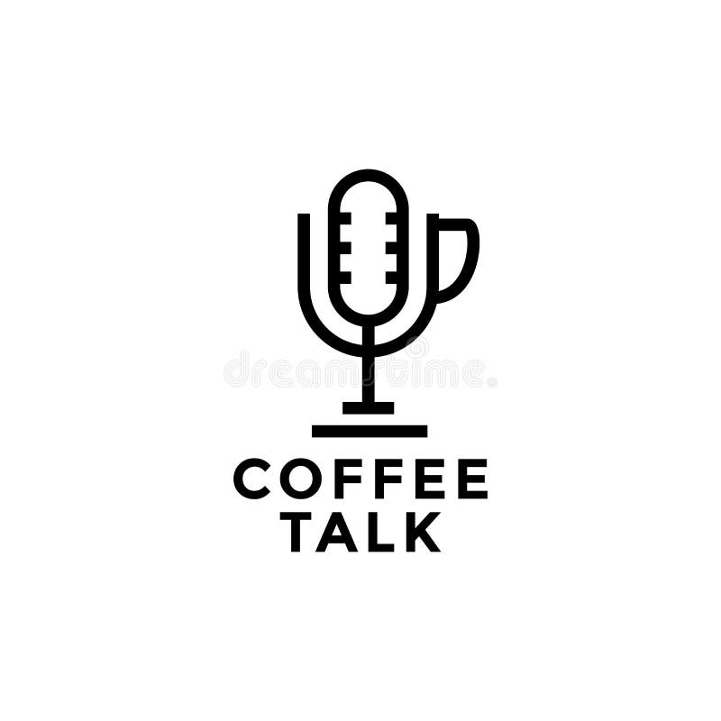 Drinking Glass with Microphone Podcast Logo Design Stock Vector ...