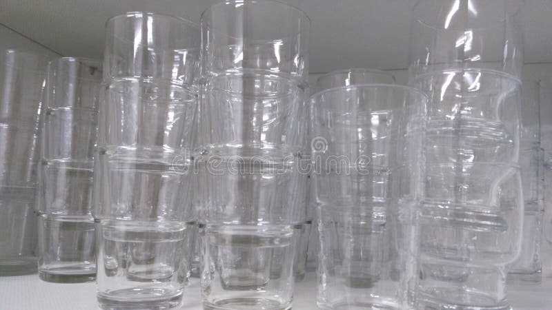 Drinking glasses stacked stock image. Image of water - 82170025