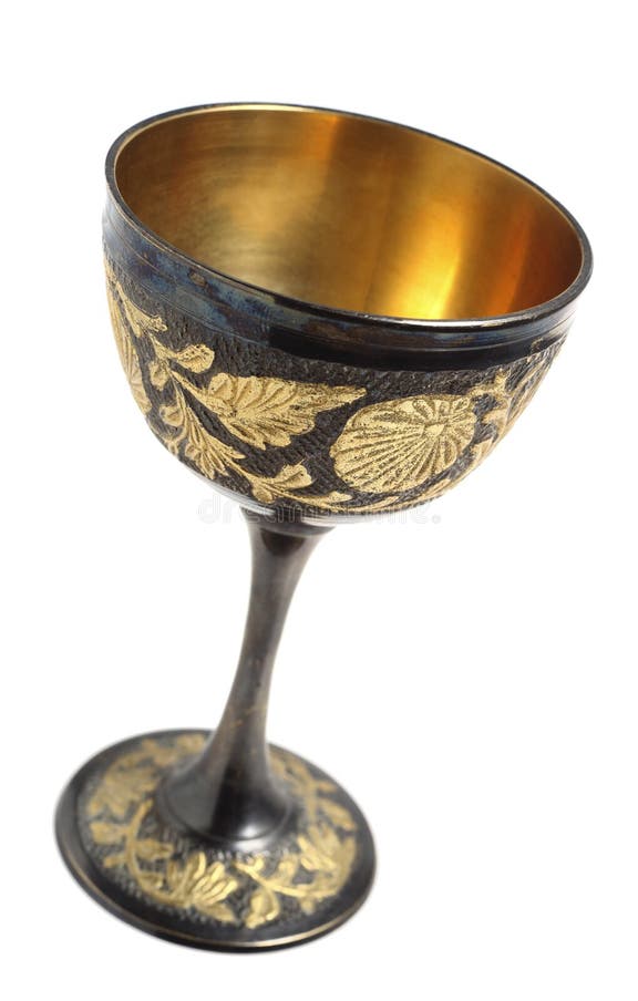 Drinking goblet over white stock photo. Image of engraved - 12905786