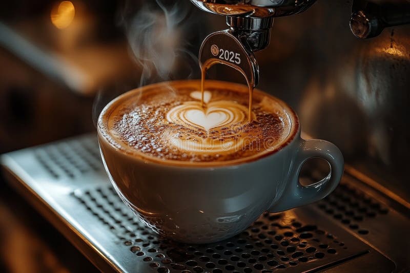 Drinking Coffee or Cappuccino To Relax at Home or Cafe Stock ...