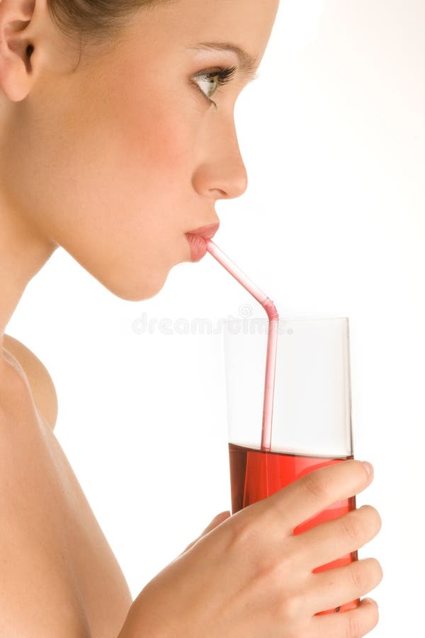 Pretty asian girl drinking stock image. Image of refreshing - 6035153