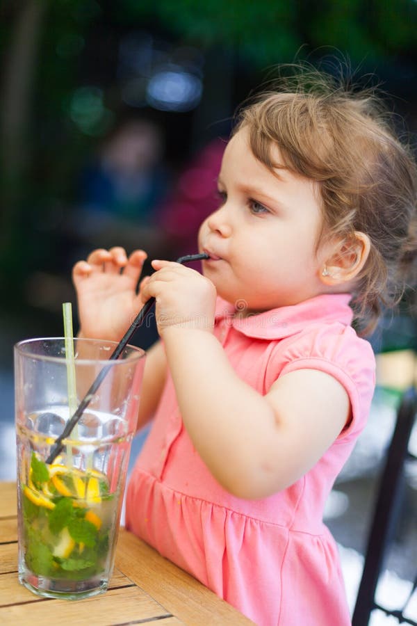 Drinking lemonade stock image. Image of natural, cute - 55578395