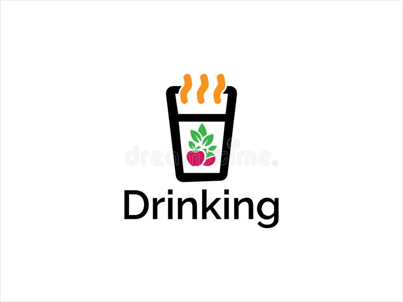 Drinking logo stock vector. Illustration of liquid, typography - 322010049