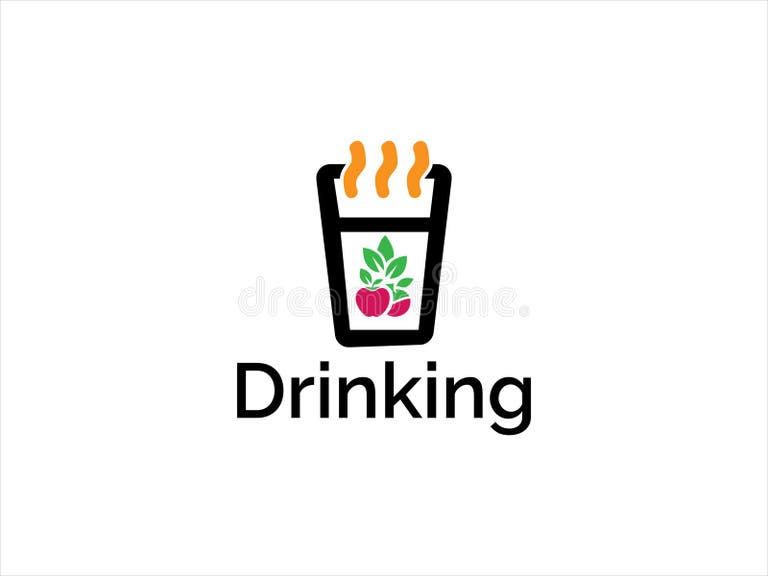Drinking logo stock vector. Illustration of liquid, typography - 322010049