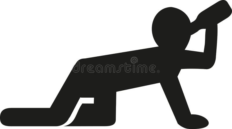 Drinking man pictogram stock vector. Illustration of vector - 107162598