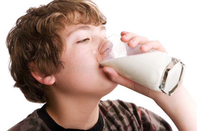 Drinking milk stock image. Image of thirsty, glass, portrait - 3607485