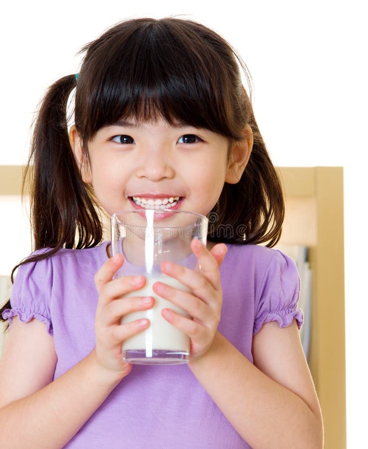 Young Girl Drinking Milk stock photo. Image of adorable - 1768424