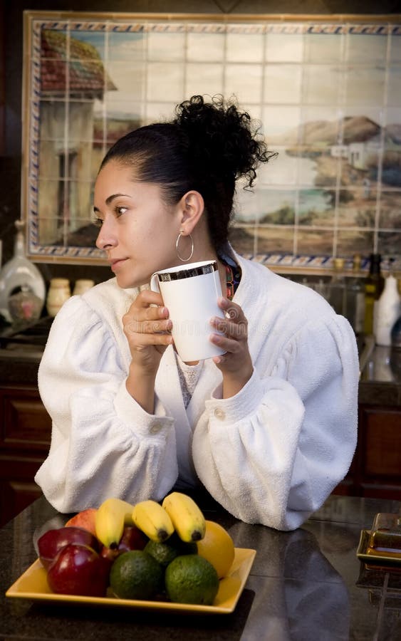Drinking morning coffee stock photo. Image of people, home - 7165550