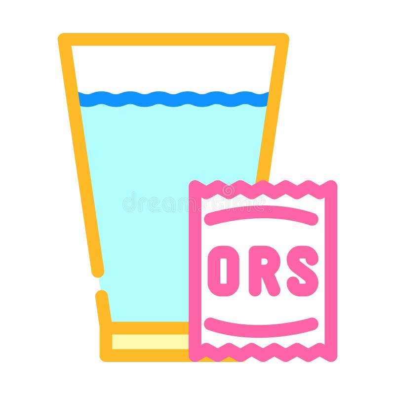 Drinking Oral Rehydration Solution Color Icon Vector Illustration Stock ...